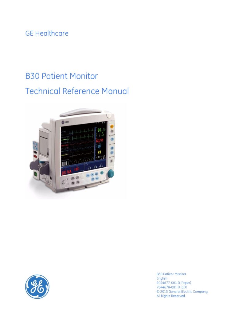 GE B-30 Technical reference manual – Goldenbiomed